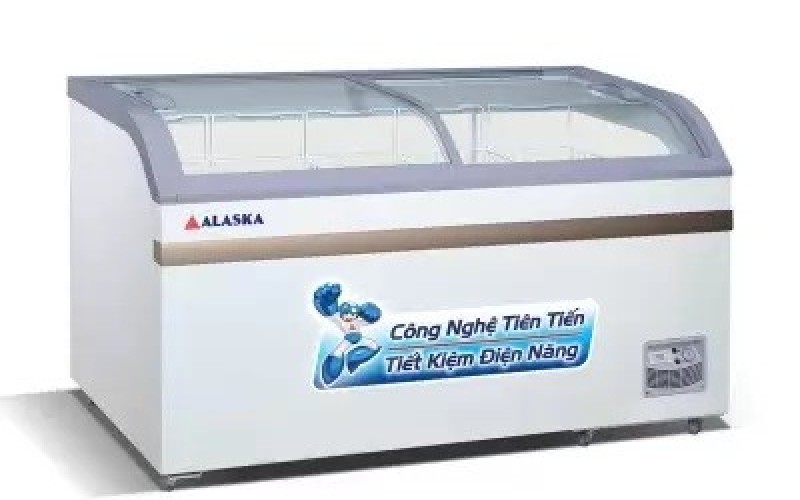 Tủ Đông Alaska SC-601B Dàn Nhôm 1 Ngăn 600 Lít Mặt Kính Cong